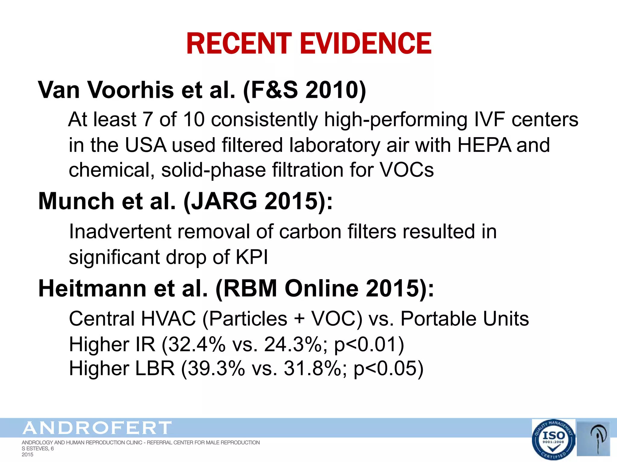 Air quality control in reproductive laboratories: How important it is ...