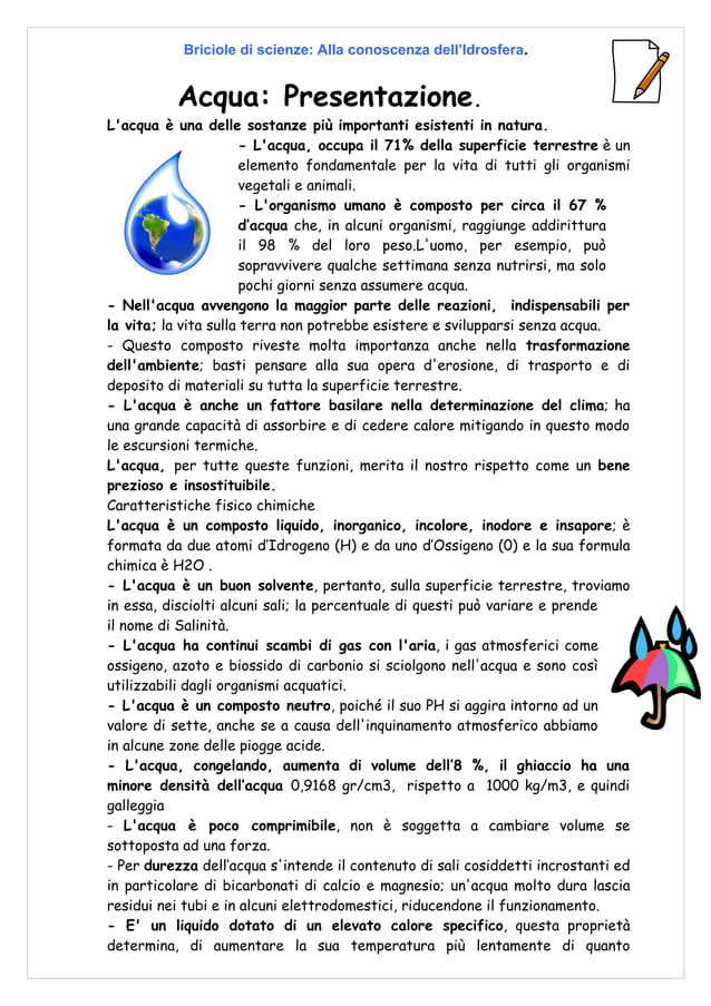 Acqua Caratteristiche | PDF