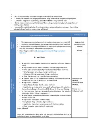 Acquaintance with the presentation tool | PDF