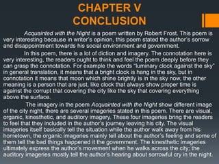 Acquainted with night by Robert Frost | PPTX