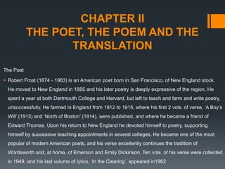 Acquainted with night by Robert Frost | PPTX