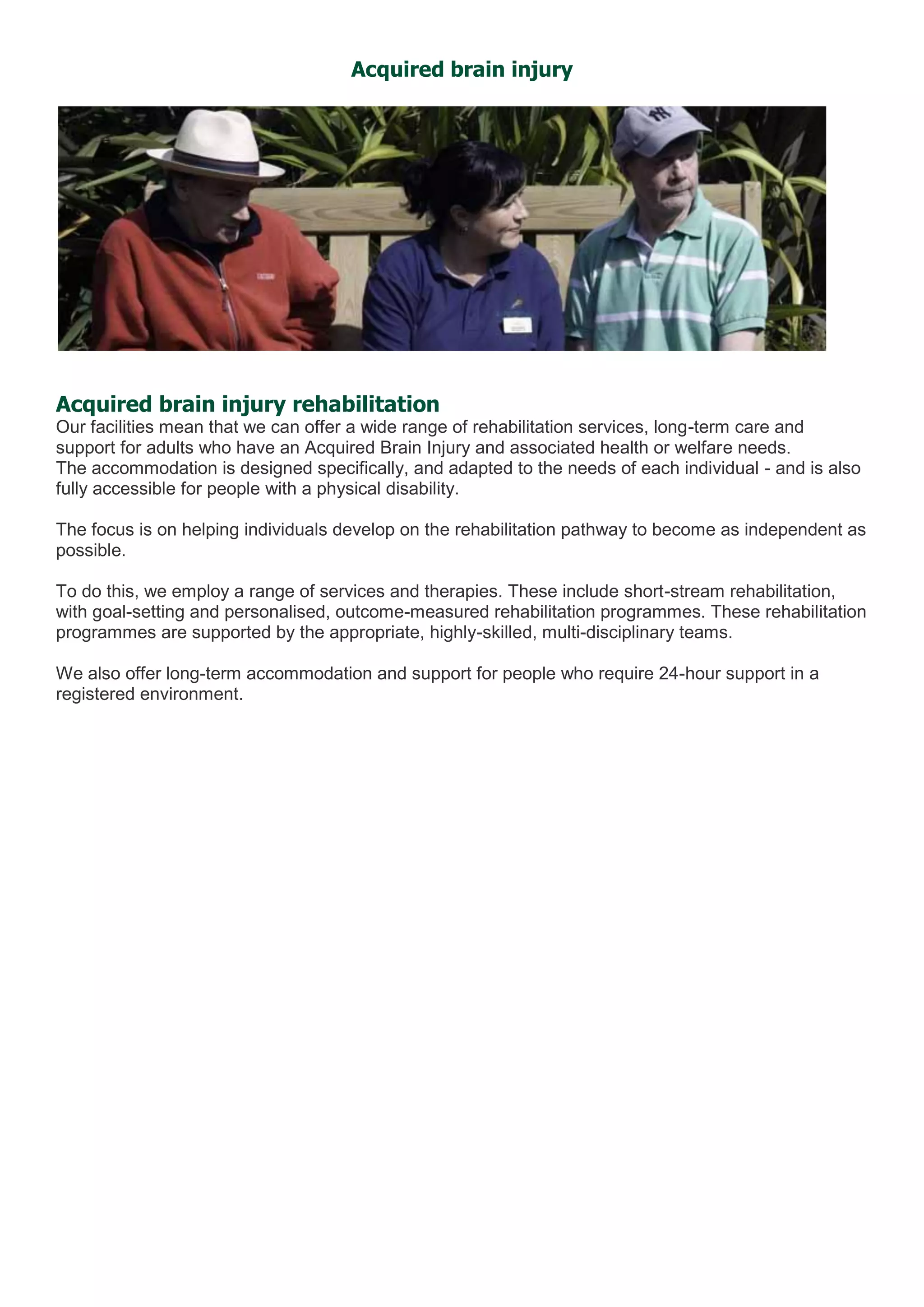 Acquired brain injury | PDF