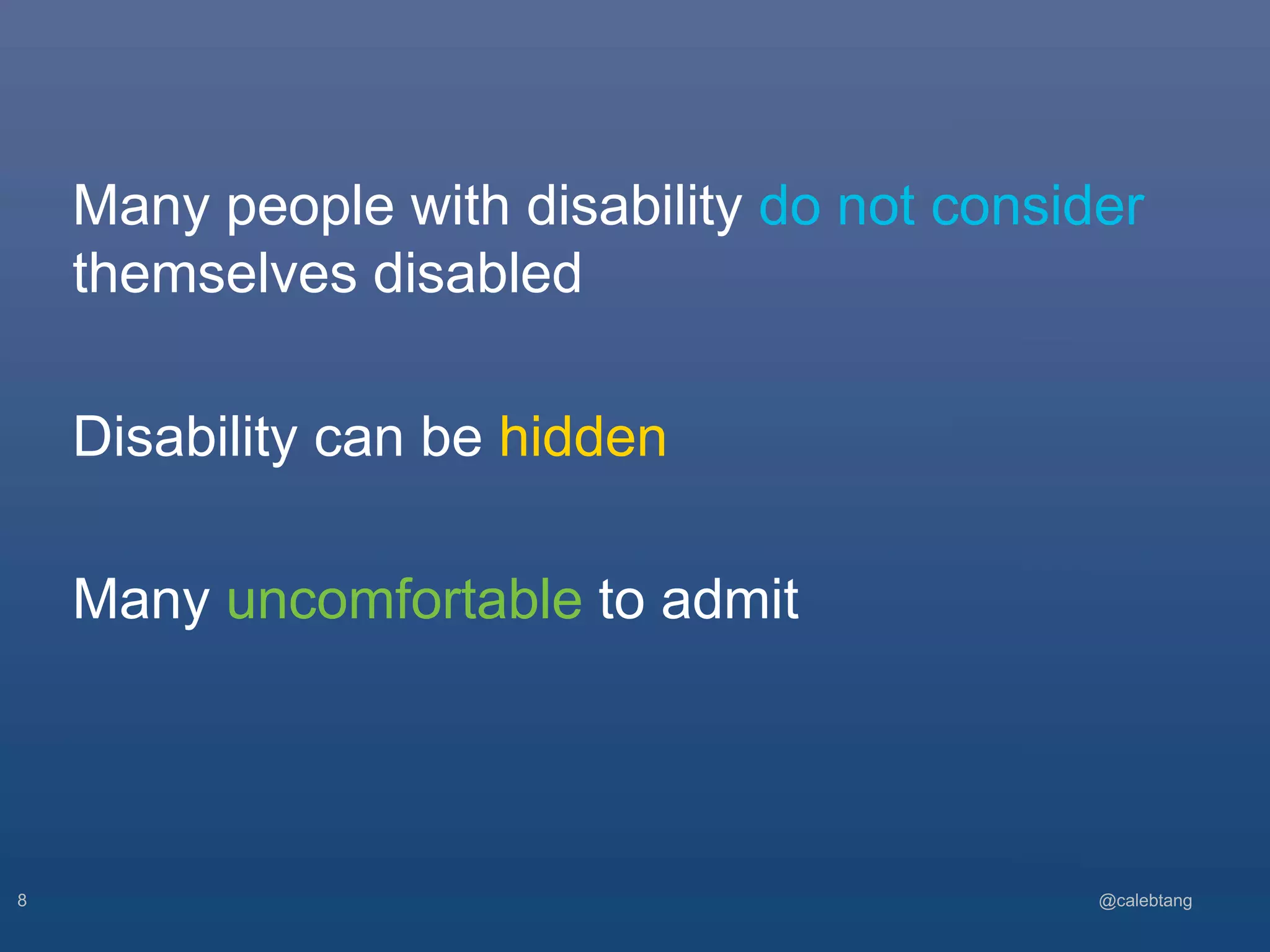 The Psychological Considerations in Inclusive Design for the Acquired ...