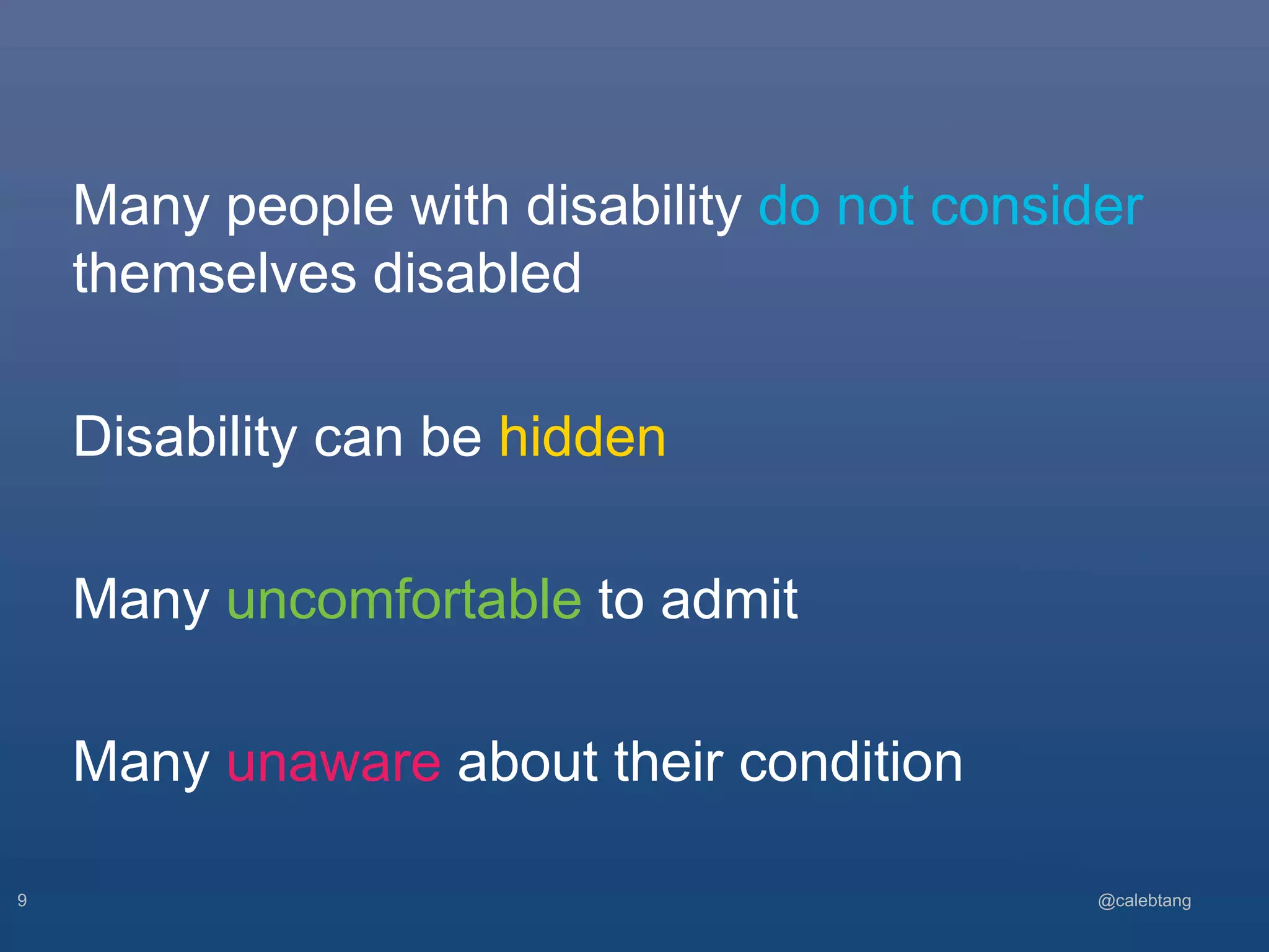 The Psychological Considerations in Inclusive Design for the Acquired ...