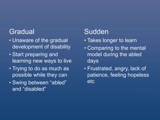 The Psychological Considerations in Inclusive Design for the Acquired ...