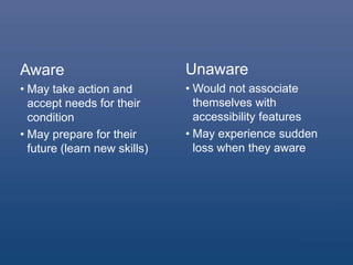 The Psychological Considerations in Inclusive Design for the Acquired ...