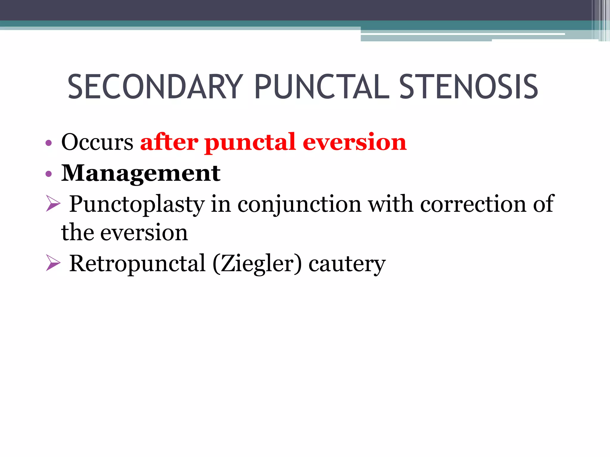 Acquired diseases of lacrimal drainage and management | PPTX