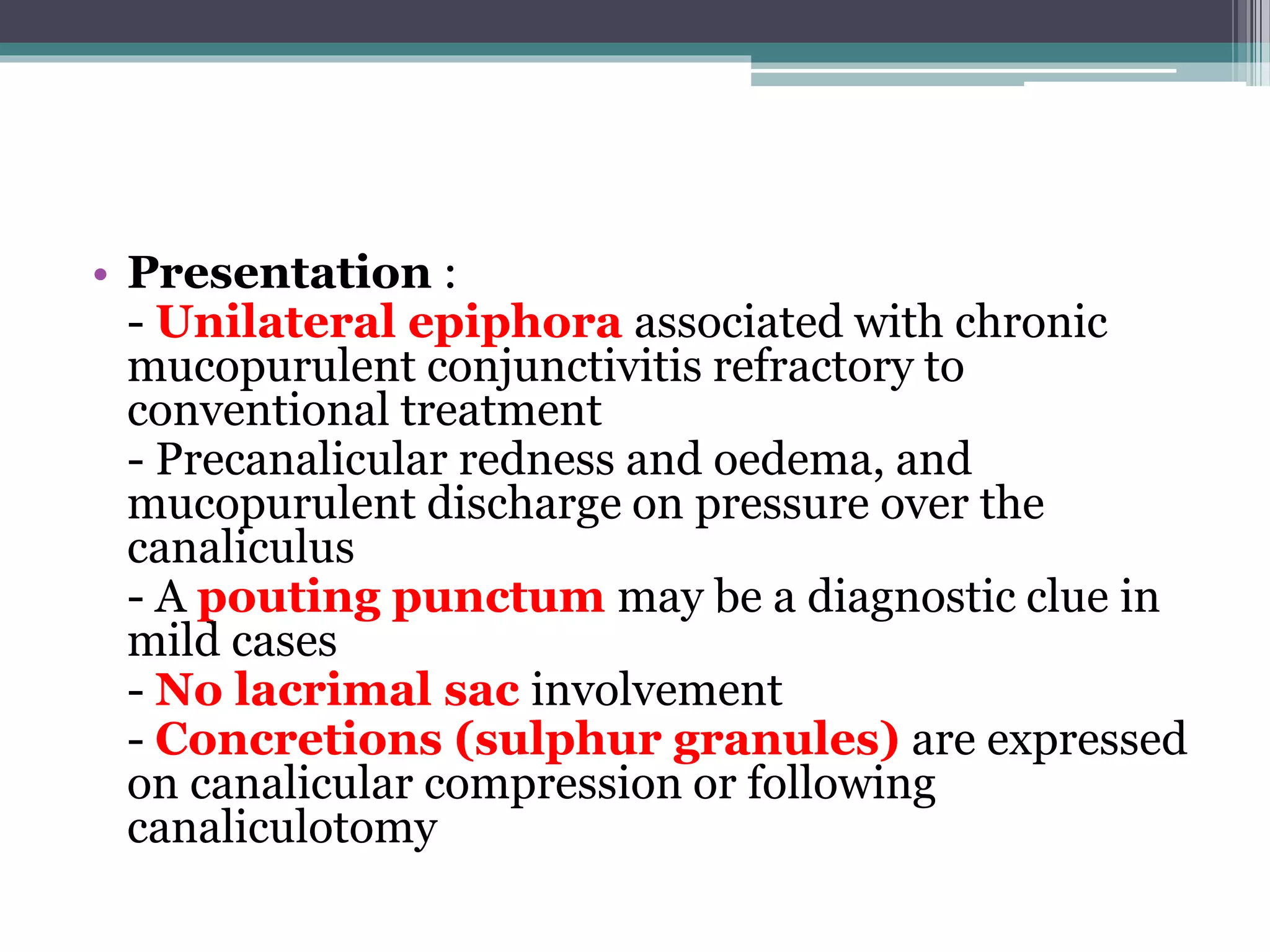 Acquired diseases of lacrimal drainage and management | PPTX