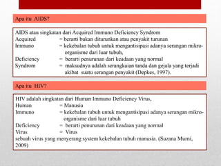 Acquired immune deficiency syndrom (HIV/AIDS) | PPTX