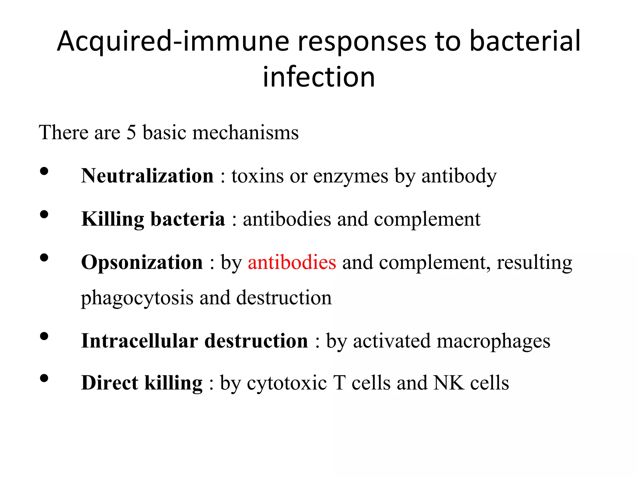 Immunity to bacteria and related organisms in animal | PPTX