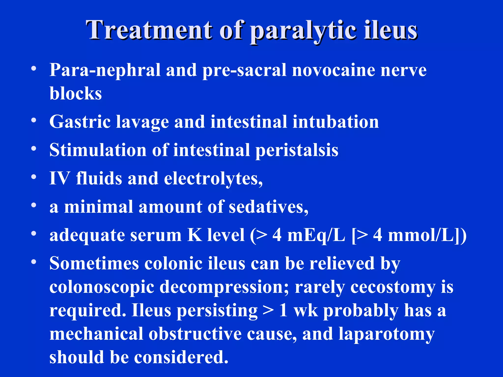 Acquired intestinal ileus | PPT