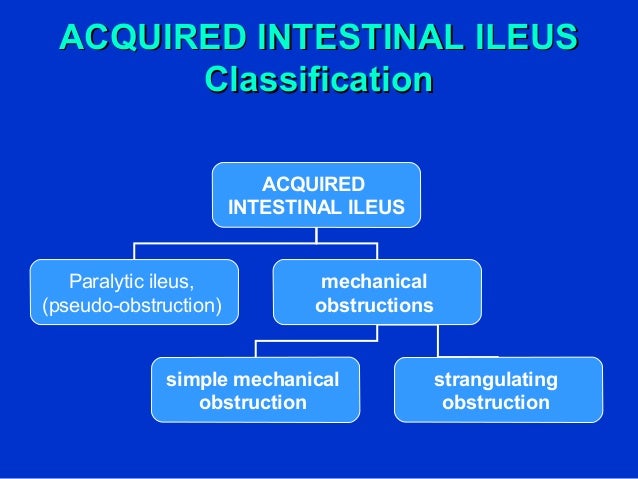 Acquired intestinal ileus