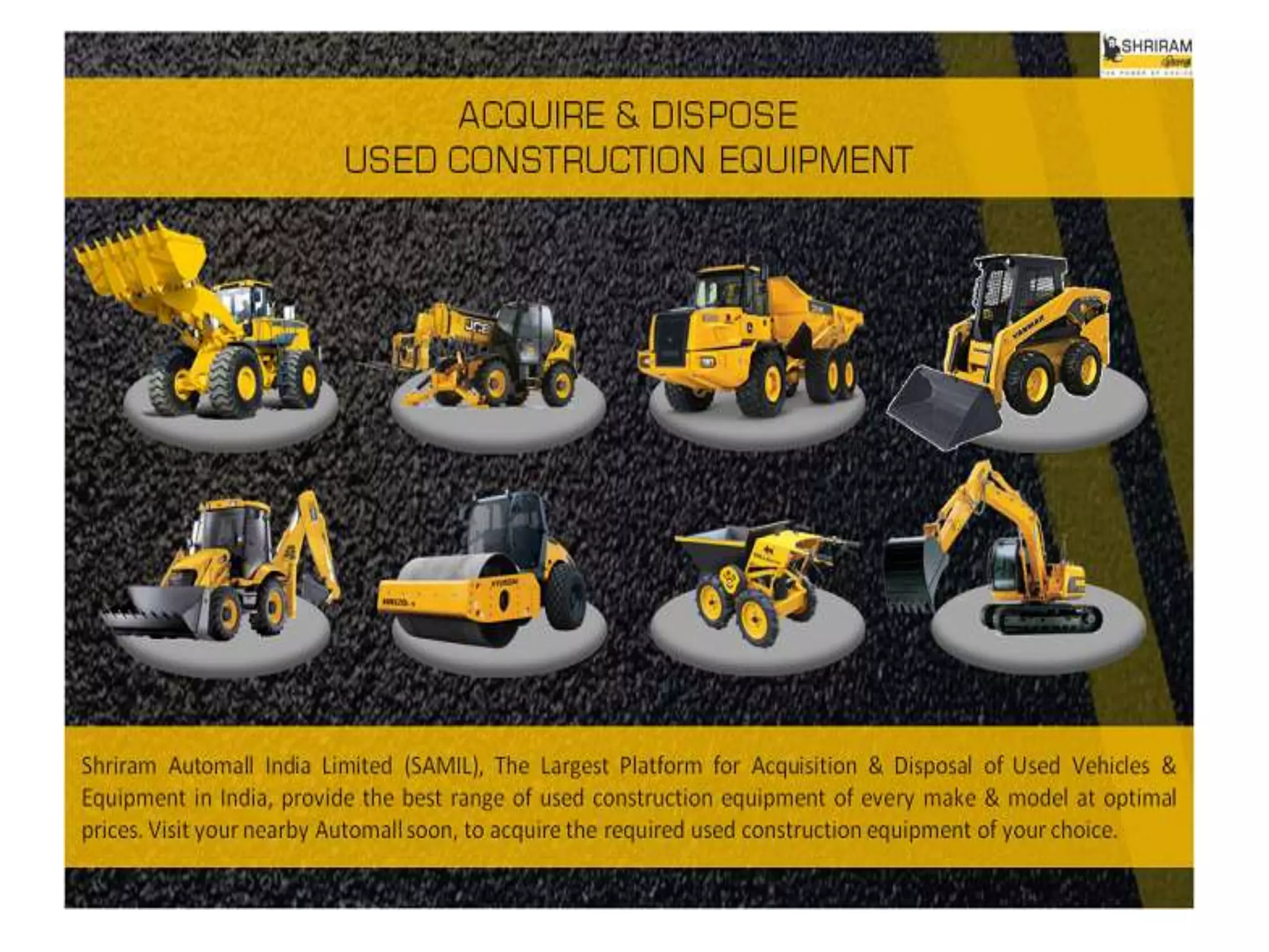 Acquire & dispose used construction equipment | PPT