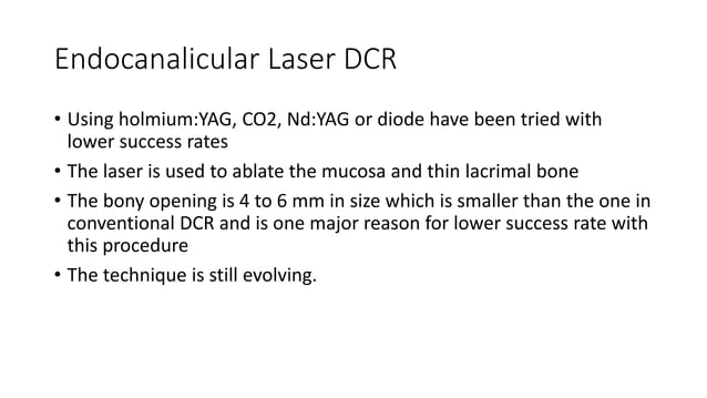 Acquired lacrimal disorders, DCR, DCT | PPTX