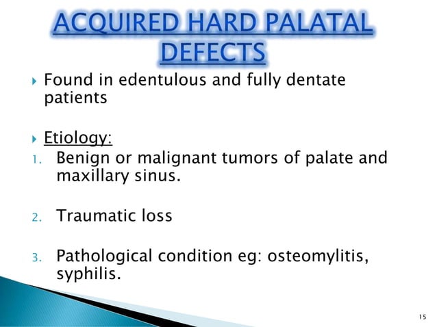 Acquired maxillary defects copy removeable | PPT