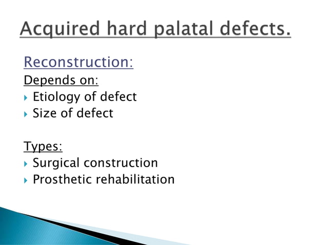 Acquired maxillary defects copy removeable | PPT