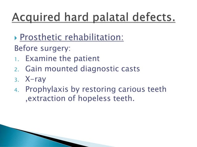Acquired maxillary defects copy removeable | PPT