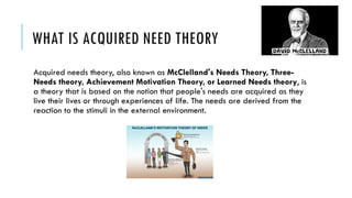 Acquired need theory.pptx of motivationin | PPT