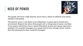 Acquired need theory.pptx of motivationin | PPT