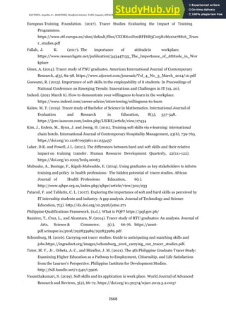 Acquired Skills Of Graduates Of A Local Philippine University And Its ...