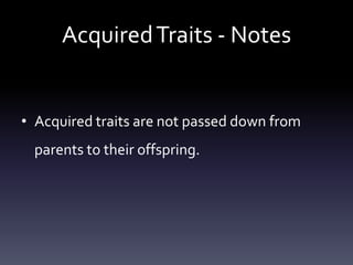 Acquired Traits