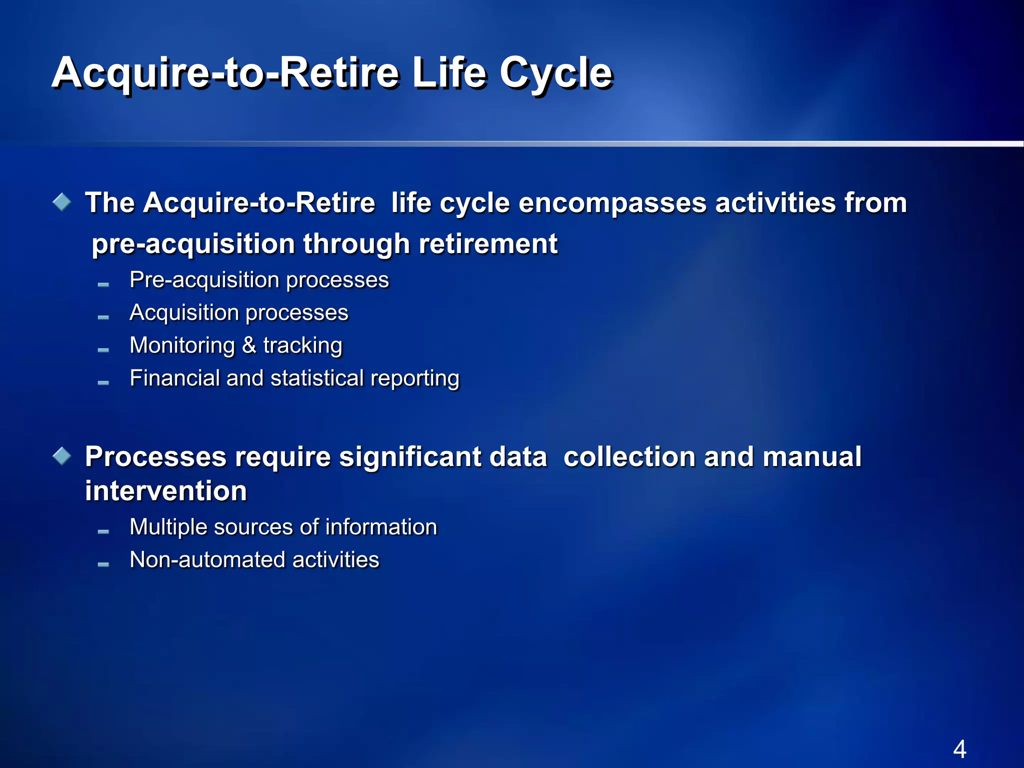 Acquire To Retire Discussion Document | PDF