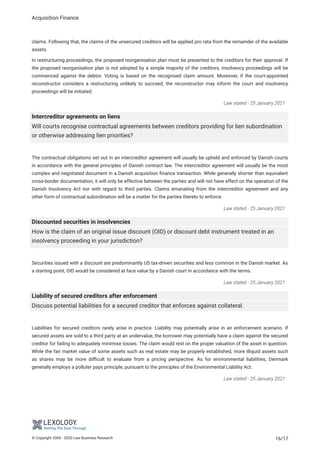 Acquisition finance in Denmark | PDF