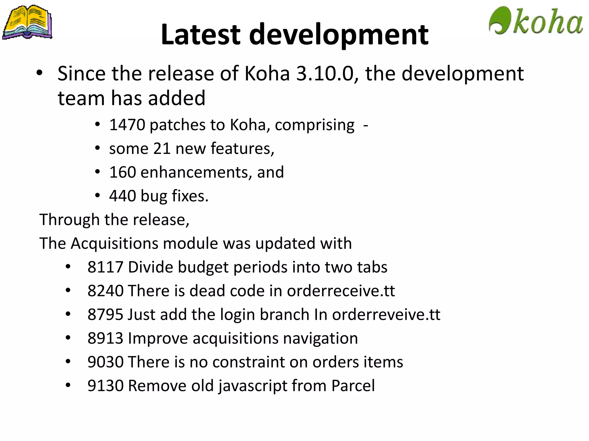 Acquisition module on koha integrated library system | PPTX