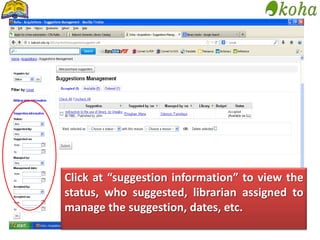Acquisition module on koha integrated library system | PPTX