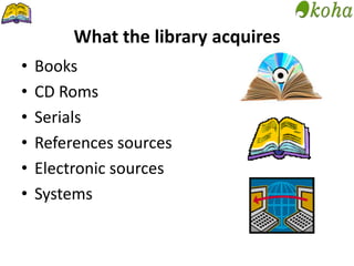 Acquisition module on koha integrated library system | PPTX