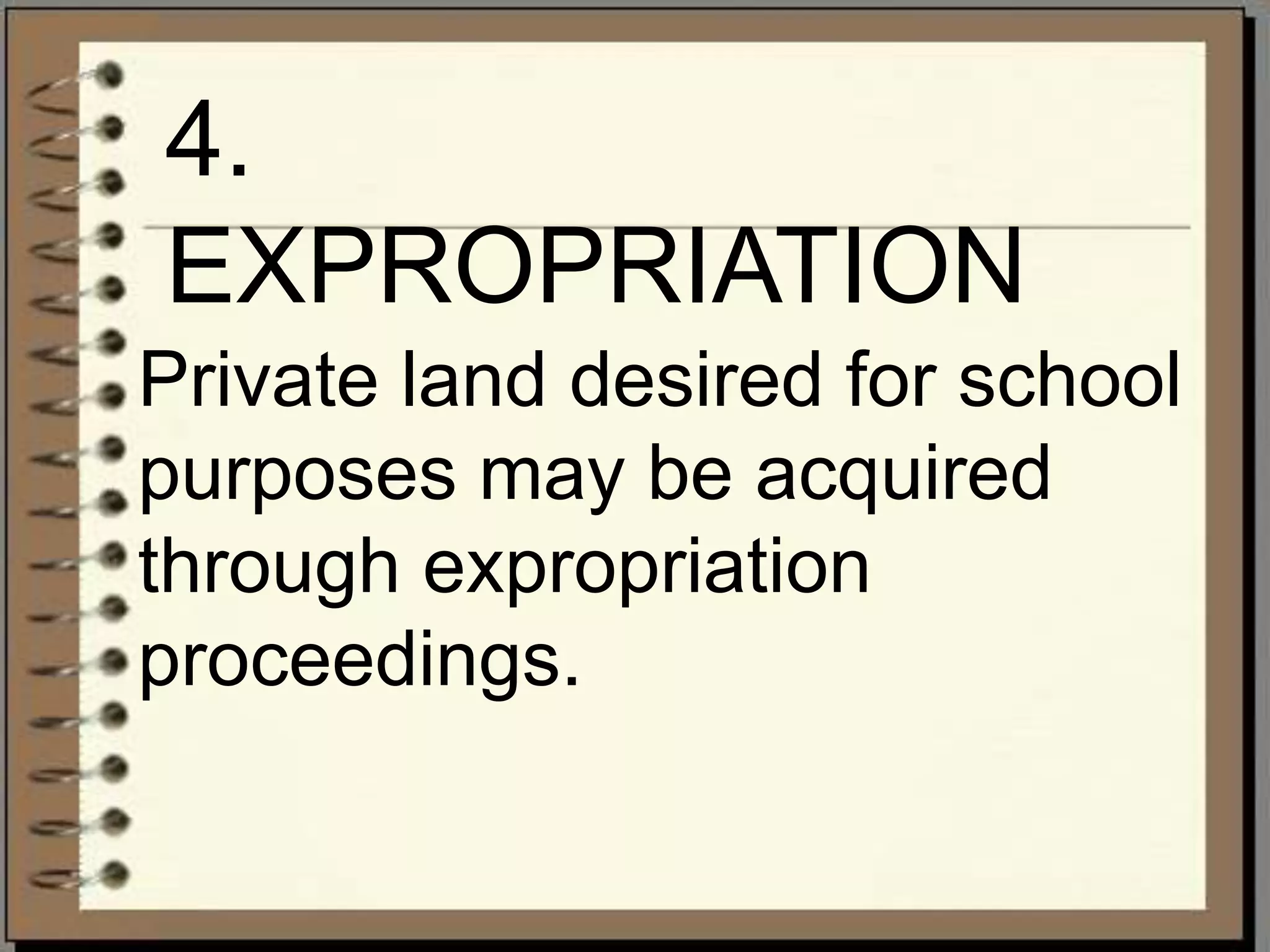 Acquisition of school sites | PPTX