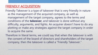 Acquisition and merger with example | PPT