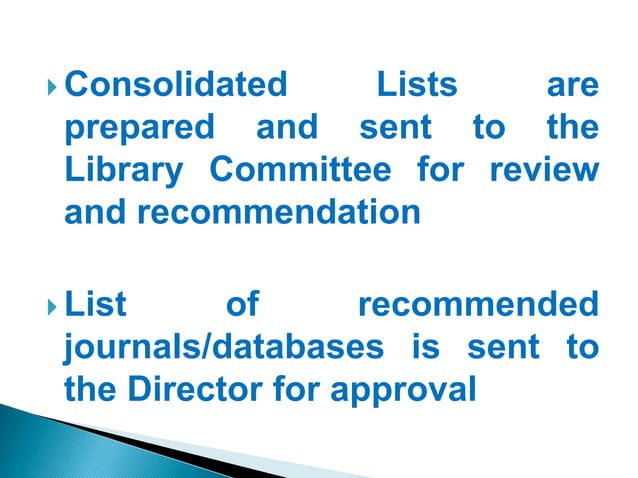 Acquisition procedures for journals and databases | PPT