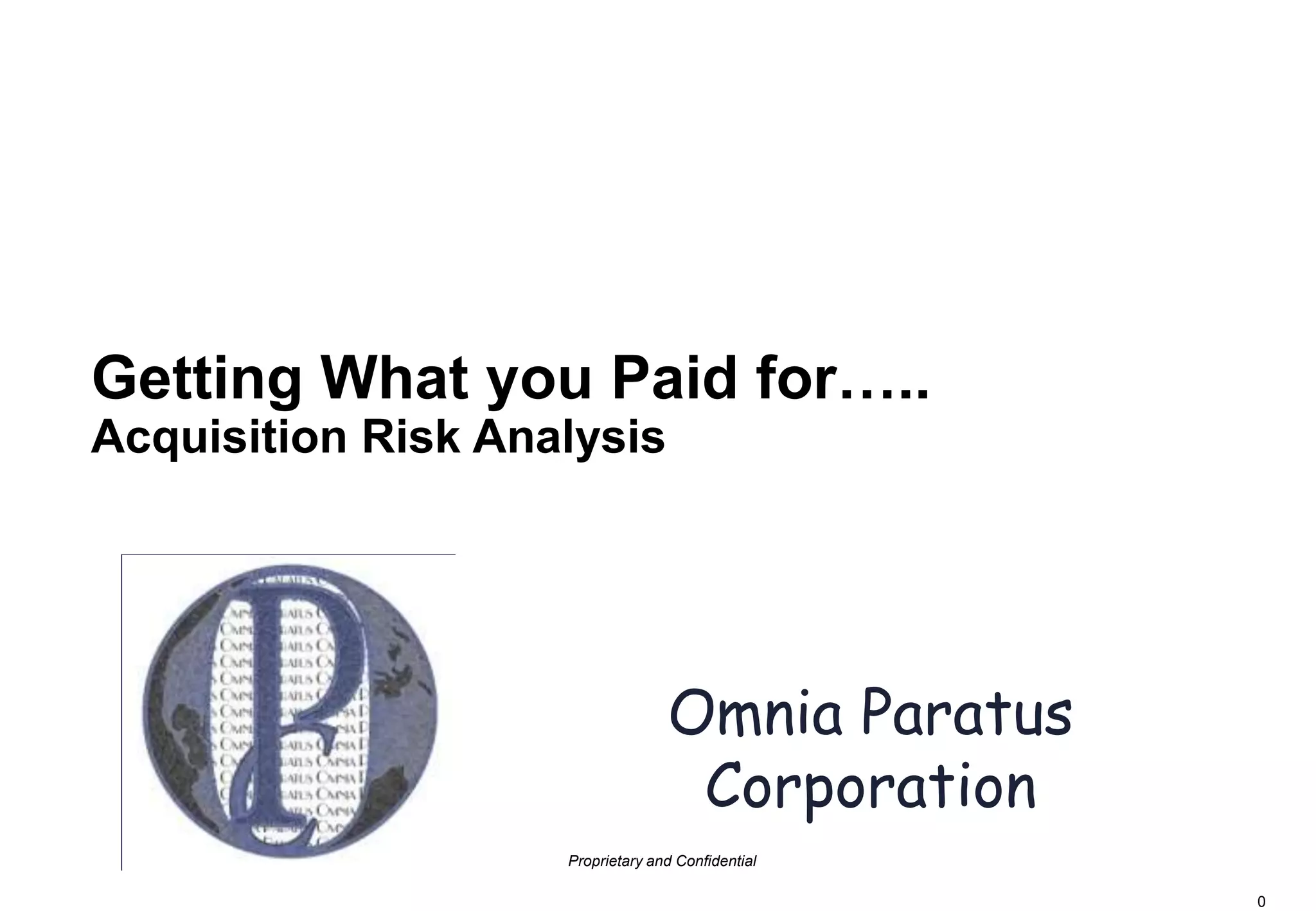 Acquisition Risk Analysis | PPTX