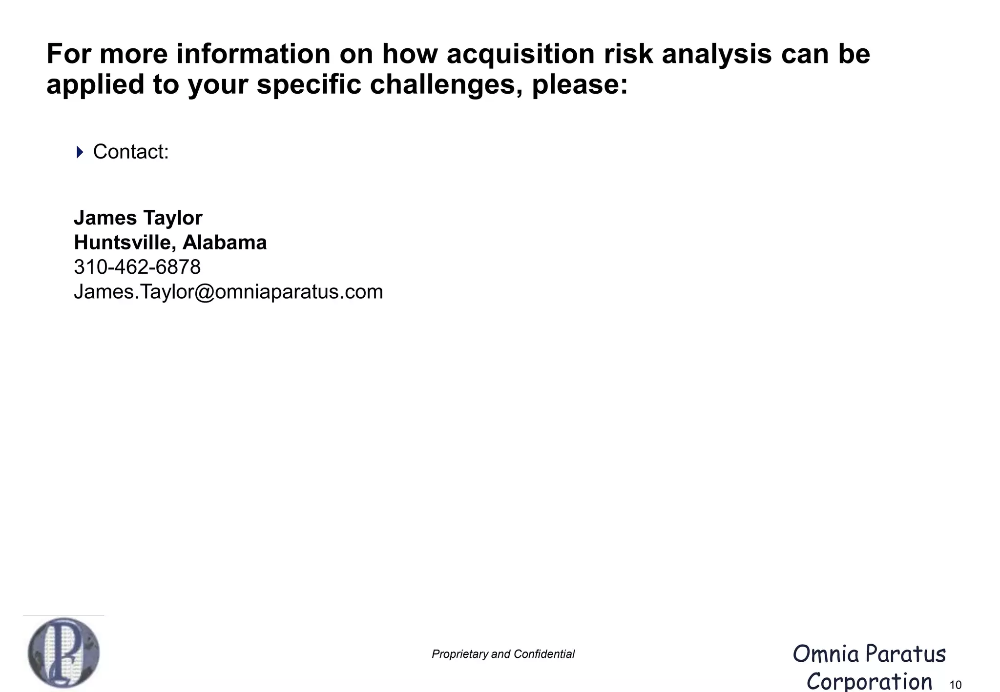 Acquisition Risk Analysis | PPTX