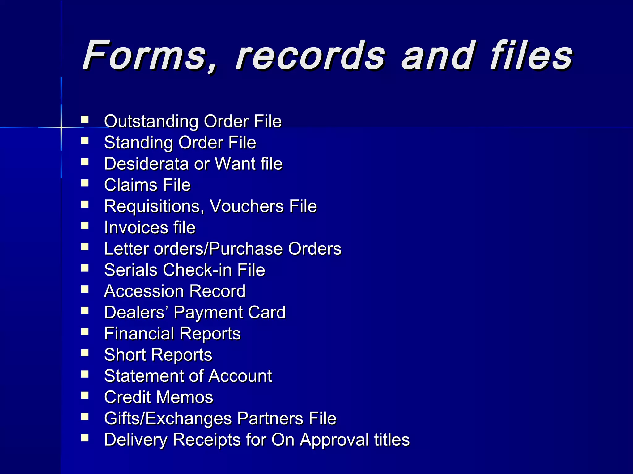 Acquisitions of library materials | PPT