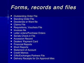 Acquisitions of library materials | PPT