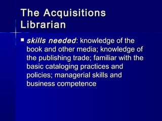 Acquisitions of library materials | PPT