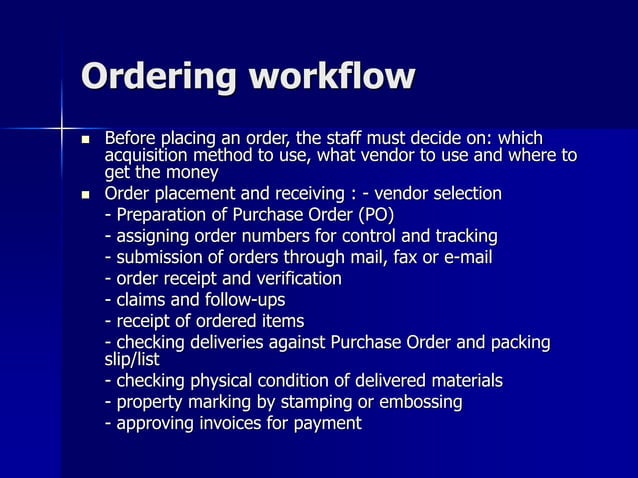 Acquisitions of library materials | PPT