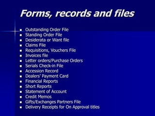 Acquisitions of library materials | PPT