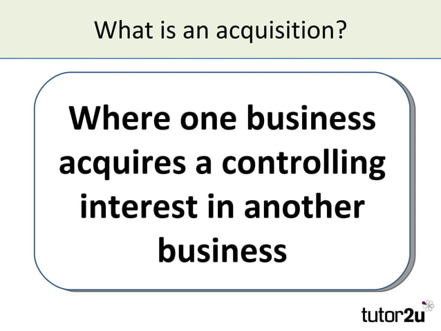 Introduction to Acquisitions | PPT
