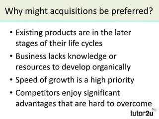 Introduction to Acquisitions | PPT