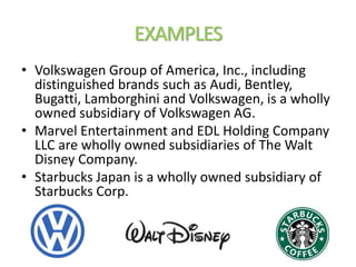 Acquistion under wholey owned subsidaries | PPTX