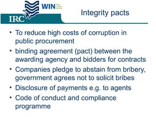 Presentation 4.2 Procurement and integrity pacts | PPT