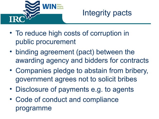 Presentation 4.2 Procurement and integrity pacts | PPT