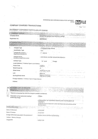 Acra: Biometrix Marketing Business Profile and 3 x Statements ...