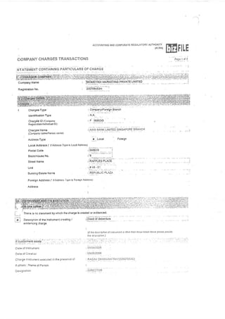 Acra: Biometrix Marketing Business Profile and 3 x Statements ...