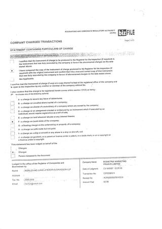 Acra: Biometrix Marketing Business Profile and 3 x Statements ...