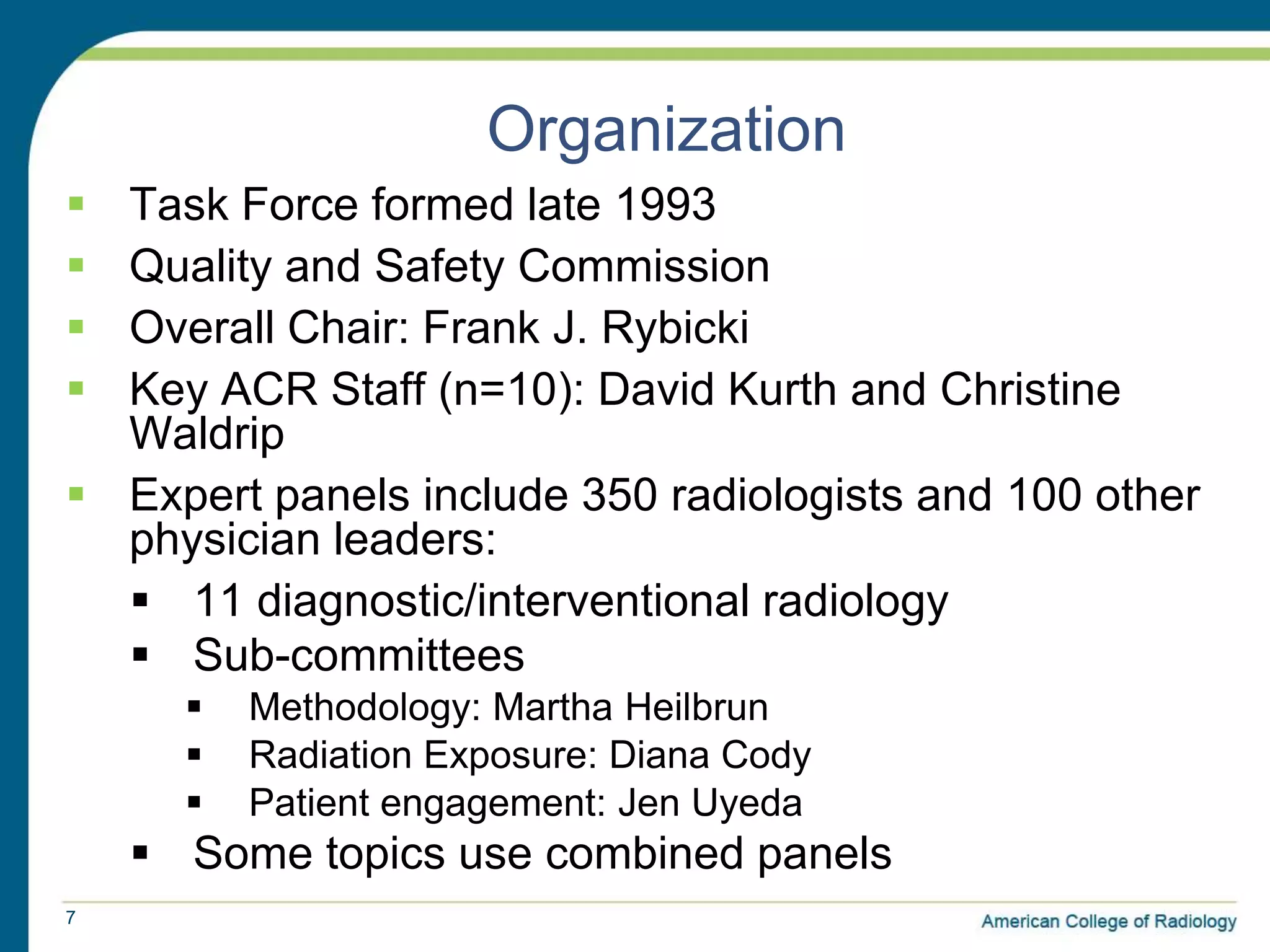 Radiology Appropriateness Criteria - American College of Radiology (ACR ...