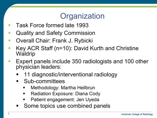 Radiology Appropriateness Criteria - American College of Radiology (ACR ...